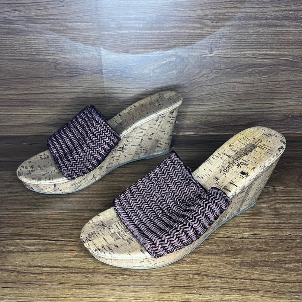 Montego Bay Club Brown Wedge Platform Chunky Y2k Sand… - Gem
